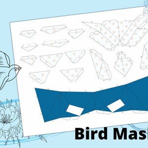 3D Bird Animal Paper Craft Face Mask Halloween Costume for Kids PDF ...