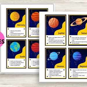 Printable Classroom Bulletin Poster Wall Decor | Solar System Poster ...