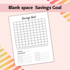 Printable Savings Goal Tracker Savings Checklist | 10K 5K Saving Goal ...