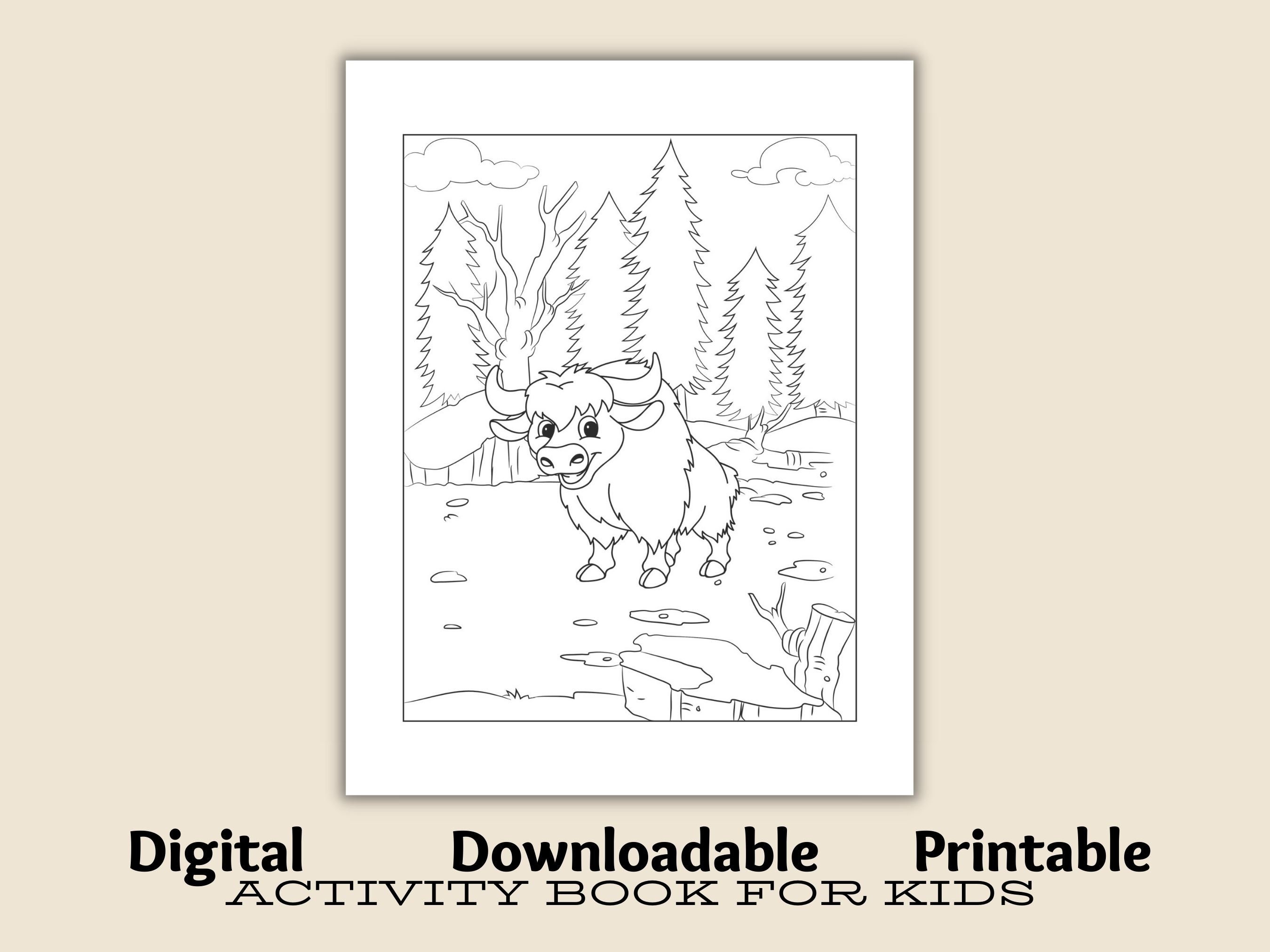 Animals Coloring Pages Bundle for Kids Homeschool Activities - Etsy