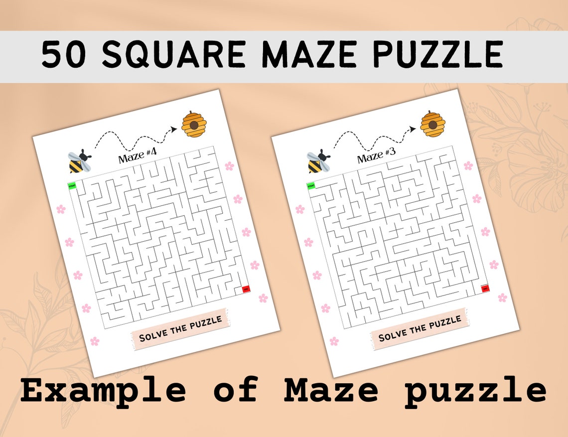 50 Fun and Challenging Maze Activity for Kids - Square Maze to Improve ...