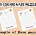50 Fun and Challenging Maze Activity for Kids - Square Maze to Improve ...