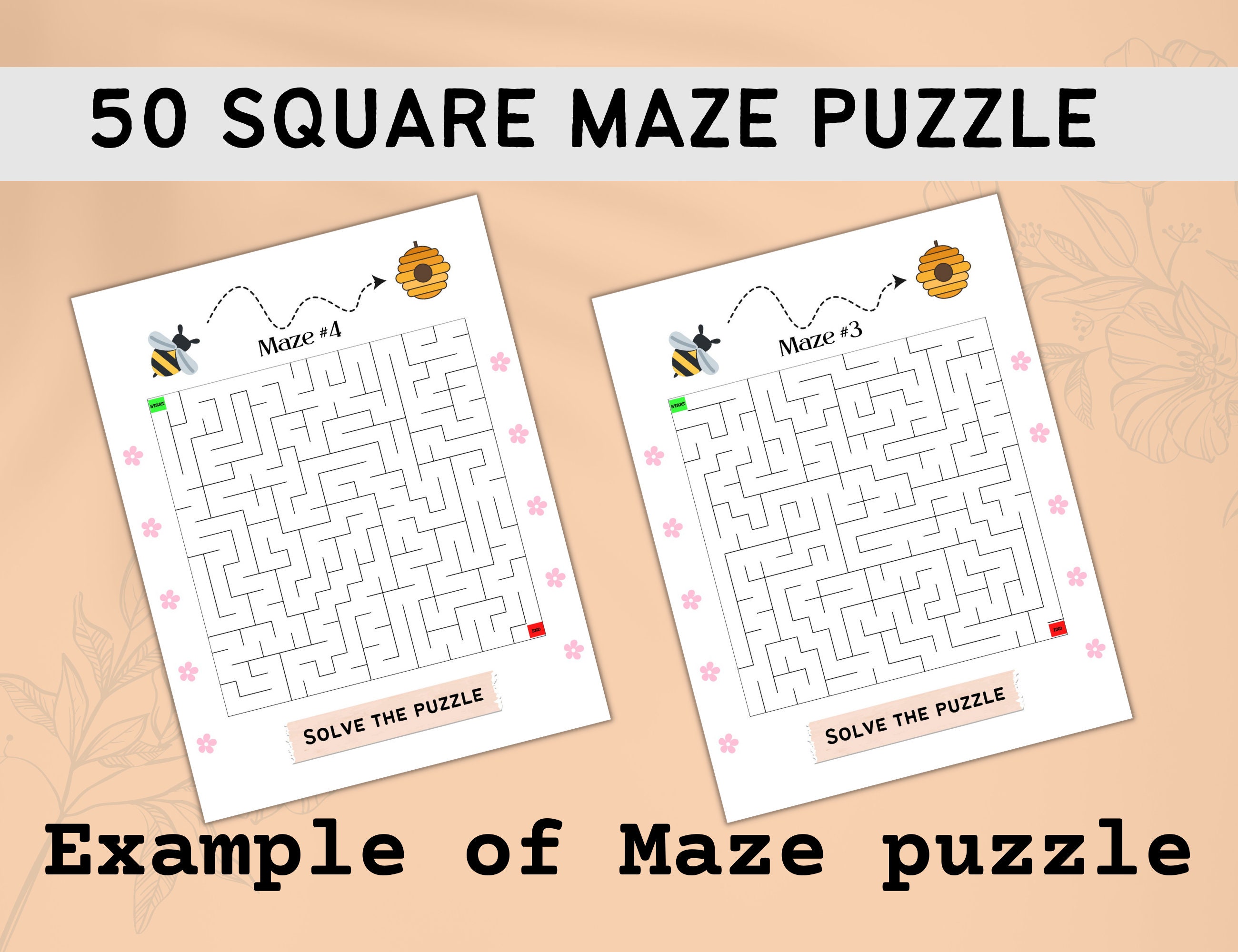 50 Fun and Challenging Maze Activity for Kids - Square Maze to Improve ...