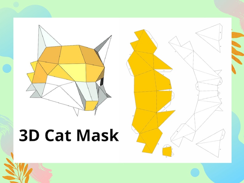 3D Animal Paper Craft Mask Bundle for Kids PDF Instant - Etsy