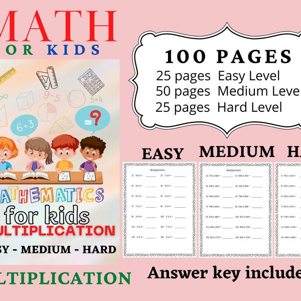 Easy Multiplication Worksheets - Etsy