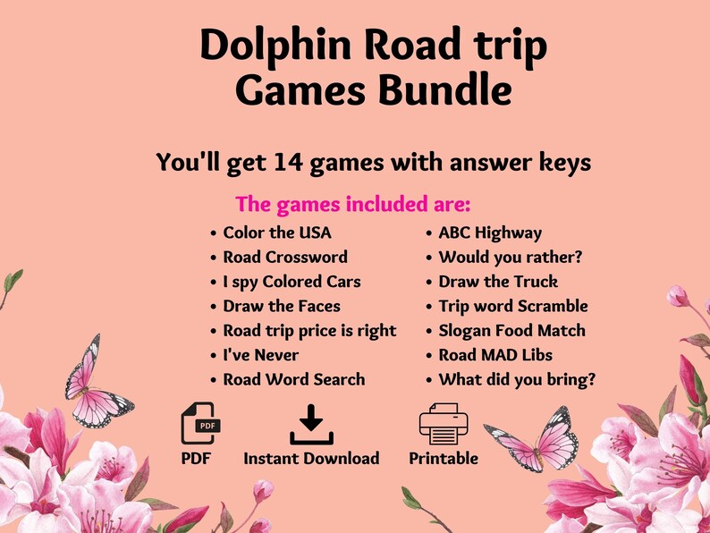 Road Trip Travel Bundle Games for Kids and Teens Color the - Etsy