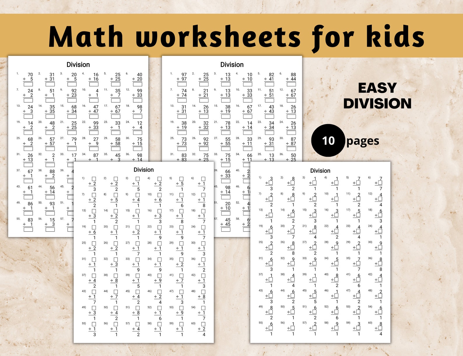 40 Math Worksheets for Preschooler, Toddlers, and Kids - Easy Math ...