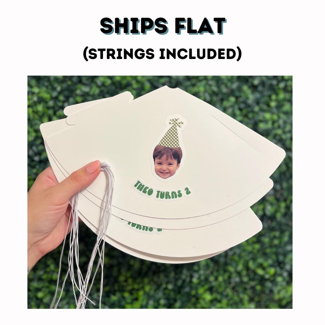 Personalized Party Hats With Face Photo and Name, for Kids Birthday ...