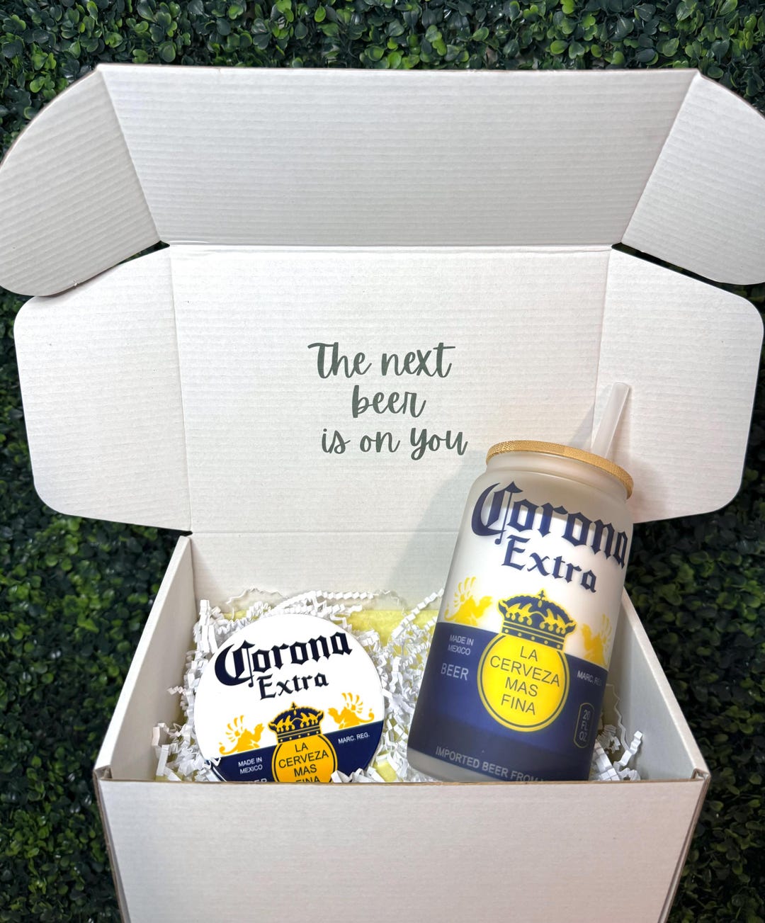 Gift Set, Beer Cup Gift Set With Matching Coaster, Beer Mug, Beer Gift ...