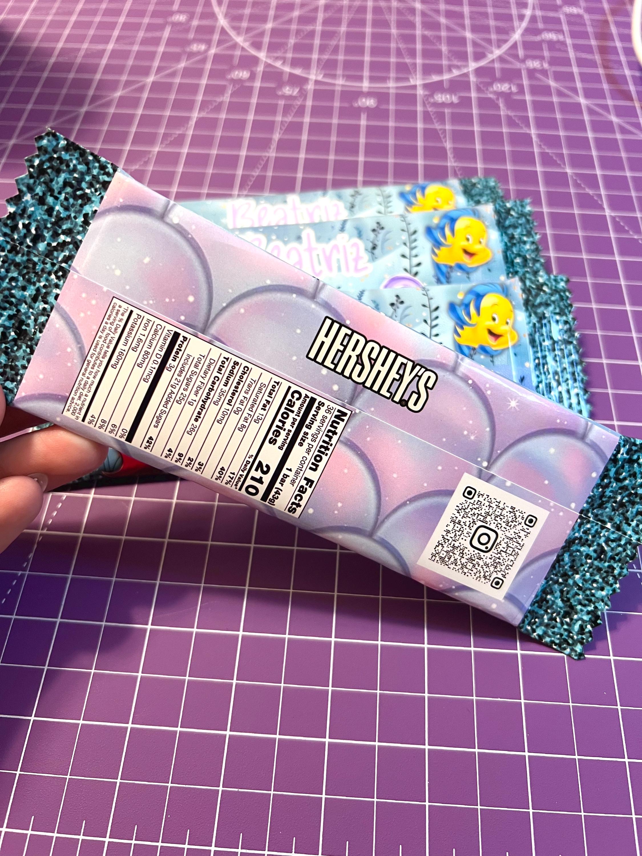 Girls Party Favor Bundle of Personalized Chocolate Bars 1.5oz Mermaid ...