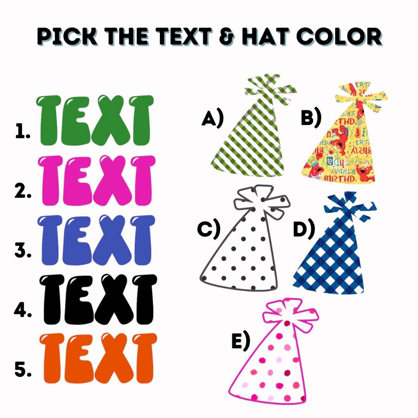 Personalized Party Hats With Face Photo and Name, for Kids Birthday ...