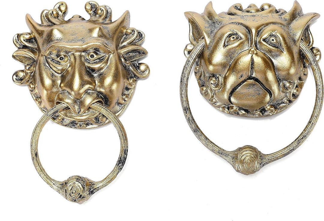 Labyrinth - Set of 2 Door Knockers 3D Fridge Magnet - Antique Bronze ...