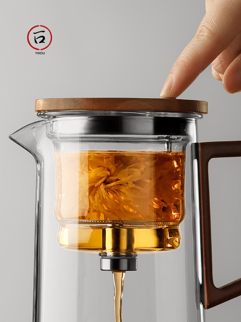 Glass Teapot With Infusion Time Control Function and Design in - Etsy