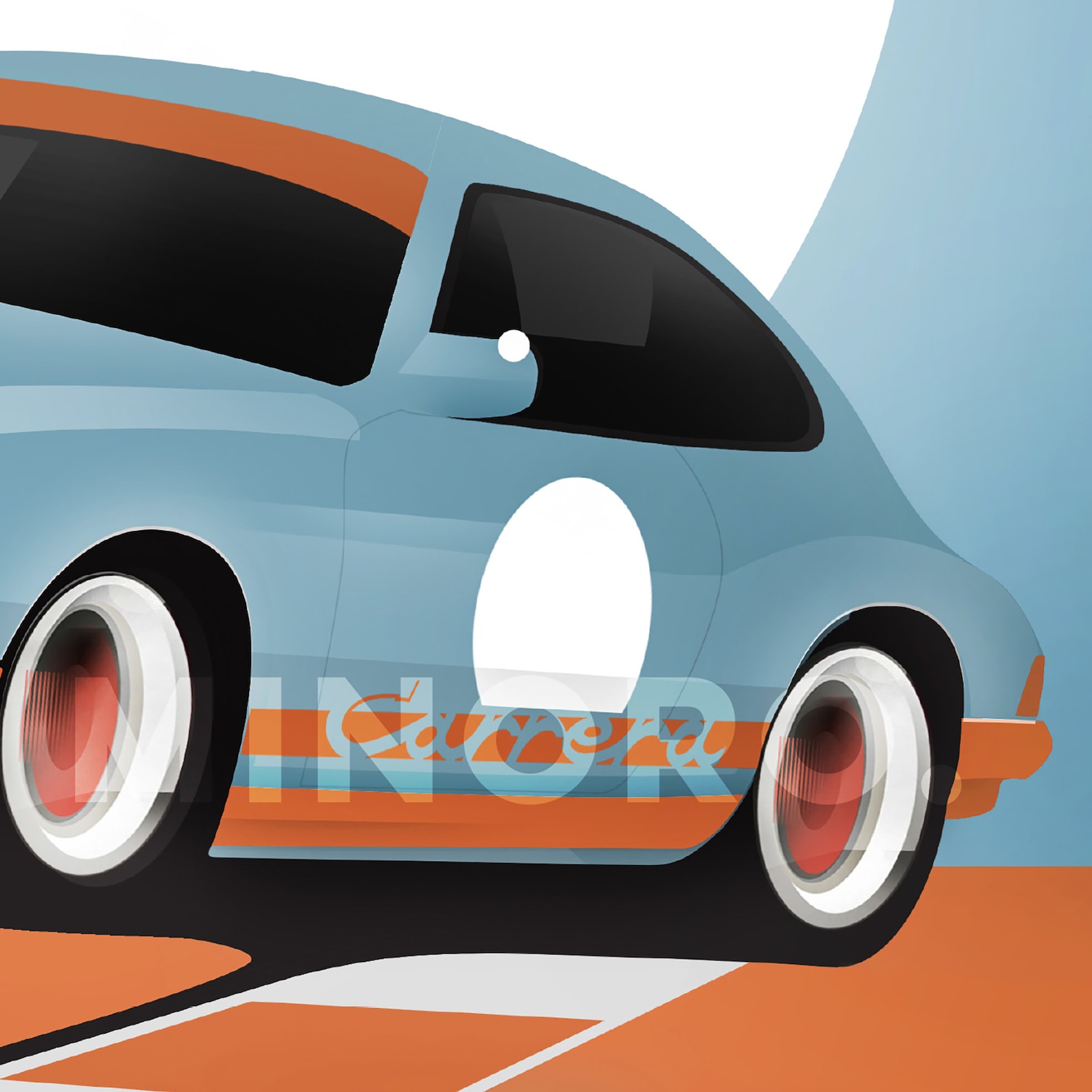 Porsche 911 Le Mans Gulf Livery Digital Poster / Image - Etsy