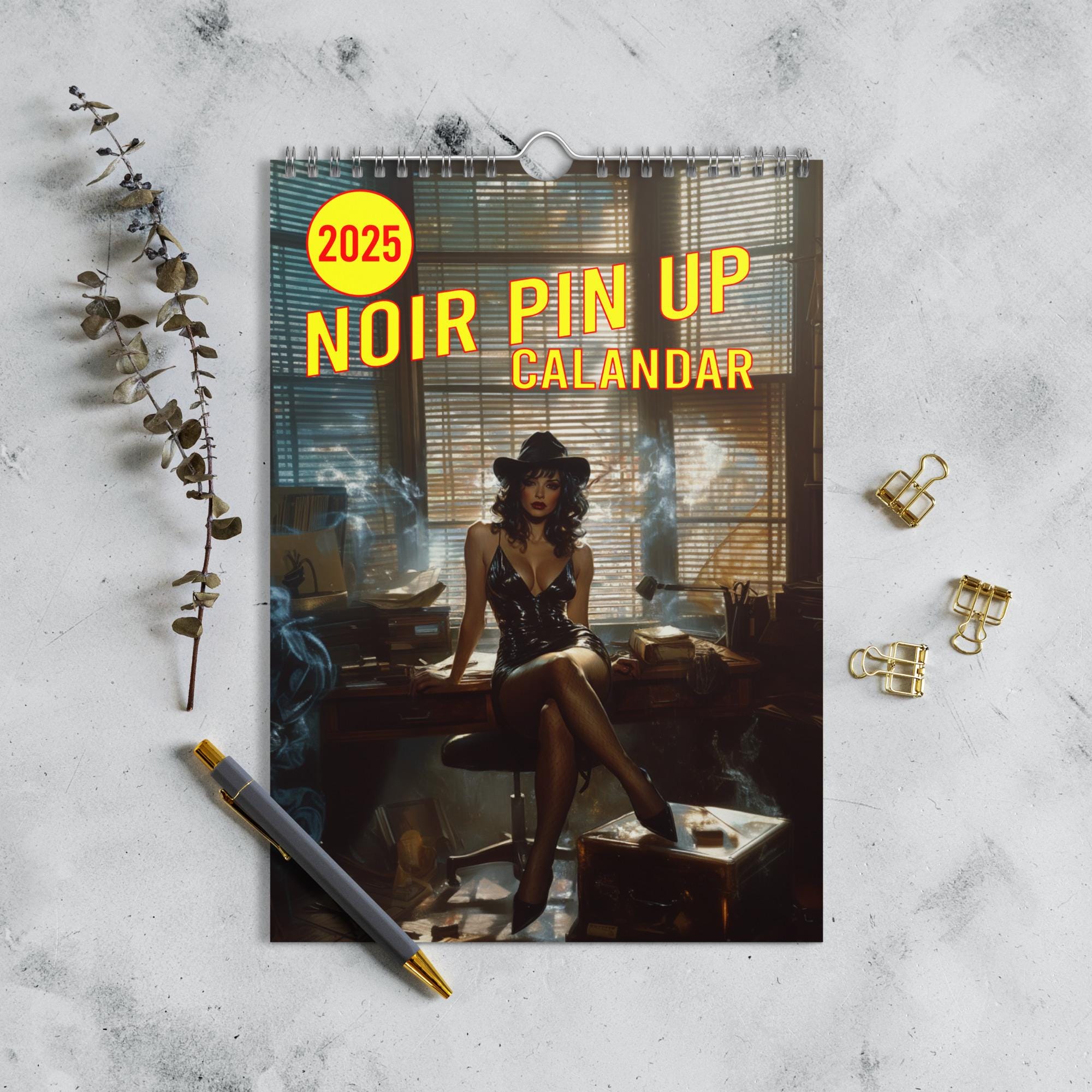 2025 Noir Pin-up Calendar – A Year of Vintage Glamour and Intrigue - Etsy