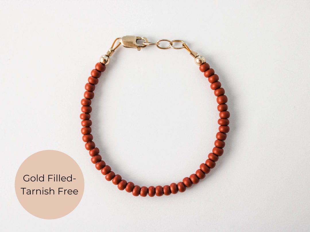Rust Bracelet- Red Bracelet- Simple Bracelet- Mommy and Me- Matching ...