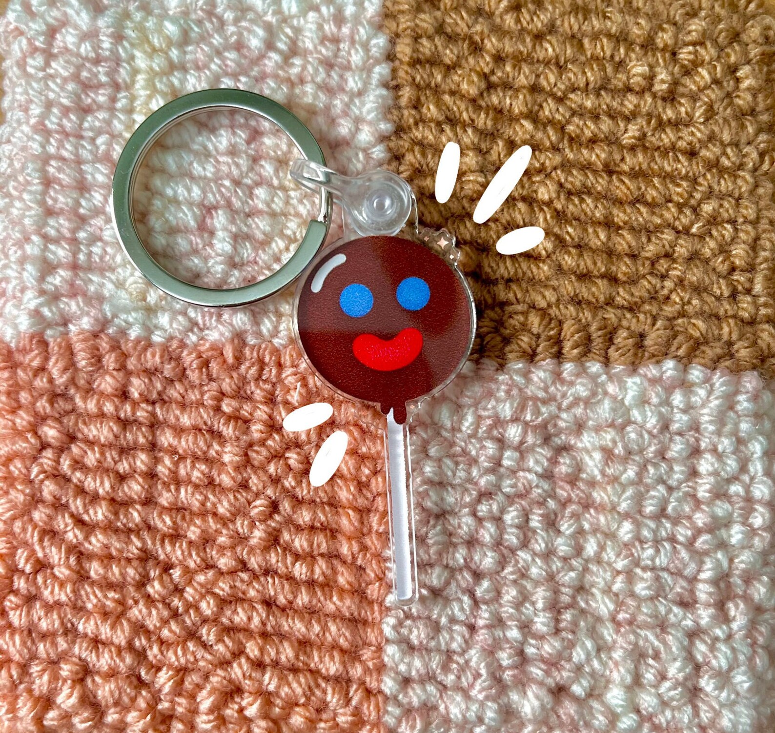 Paleta Payaso Acrylic Keychain | Clown Marshmellow Candy Keychain ...