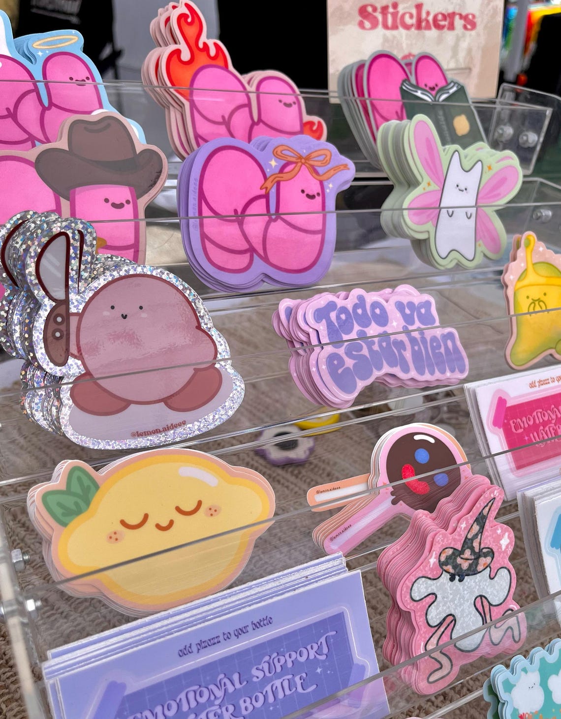 Pink Blob Sticker | Waterproof | Glittery Sticker | Vinyl Water Bottle ...