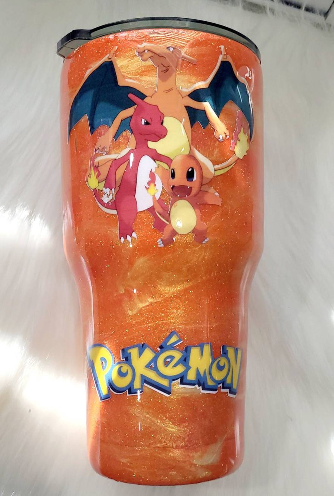 Charmander Pokemon 30oz Glitter and Swirls Tumbler - Etsy