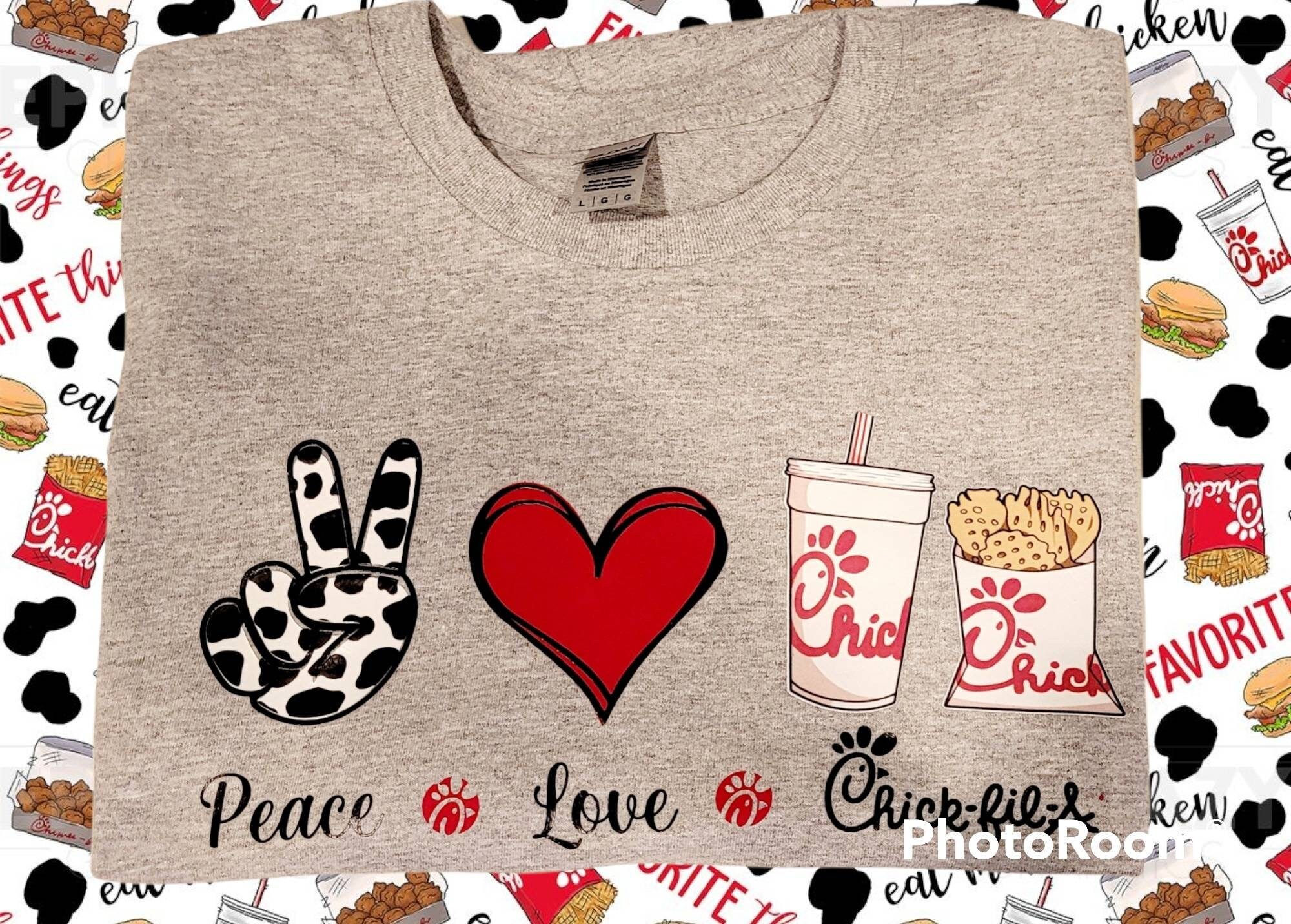 Peace Love Chick Fil A T Shirt Etsy