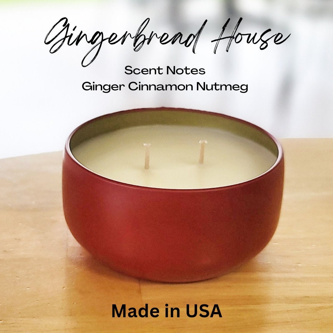 6 Oz Gingerbread House Candle, Free Shipping, Christmas Candle ...