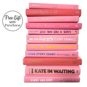 Book Stack Pink Decor for Shelves Decor for Pink Room Nursery Decor ...