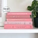 Pastel Pink Decorative Book Bundle Light Pink Decor Books for Shelf ...