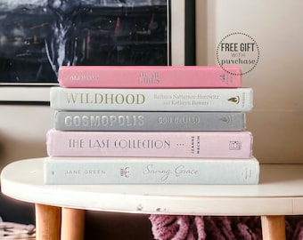 Pastel Pink Decorative Book Bundle Light Pink Decor Books for Shelf ...