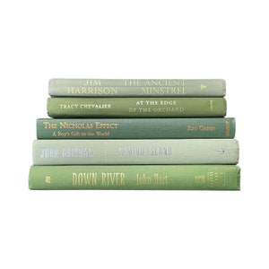 Decorative Green Books, Sage Green & Hunter Green Home Decor, Green ...