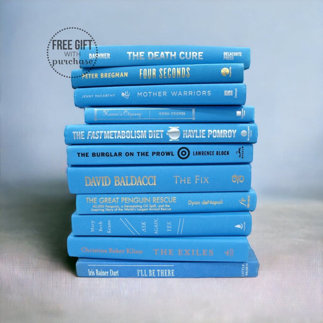 Hardcover Decorative Books Set - Designer Stacked Books Decor Set ...