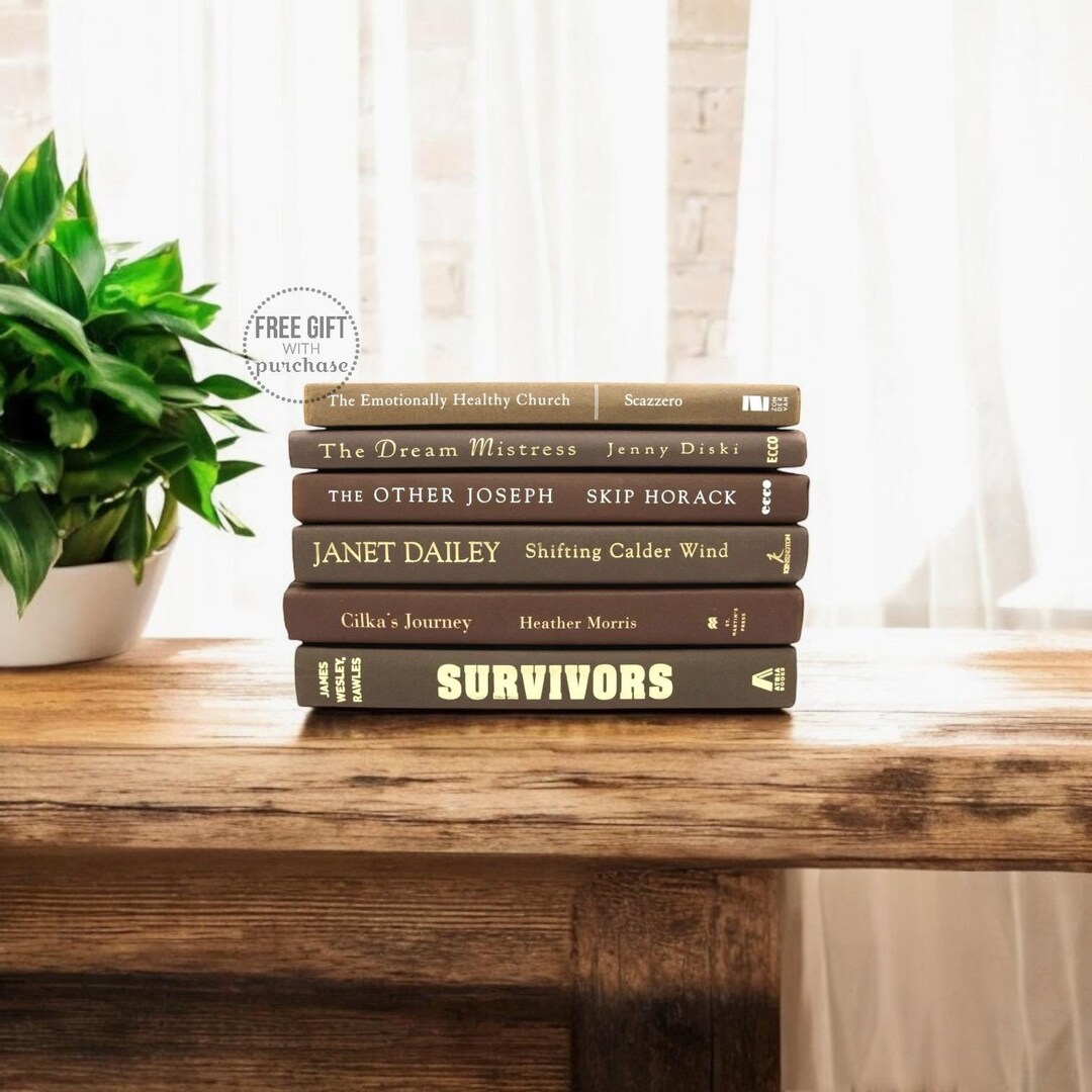 Neutral Books Bundle, Stacked Books, Old Books for Decor, Coffee Table ...