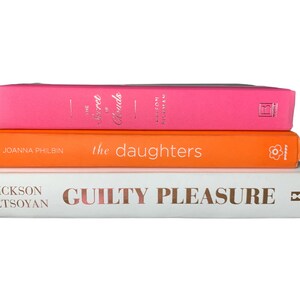 Bright Pink and Neon Orange Set of Books Pink Room Bedroom - Etsy
