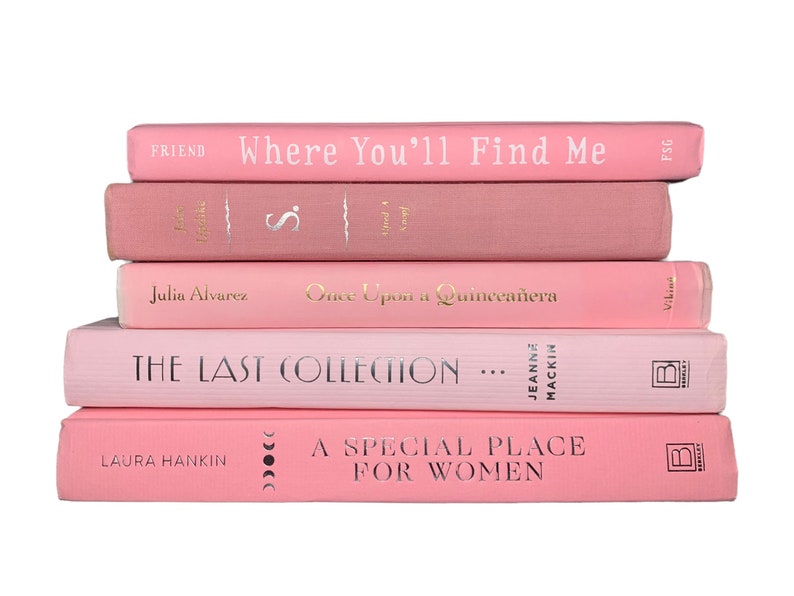 Pastel Pink Decorative Book Bundle Light Pink Decor Books - Etsy