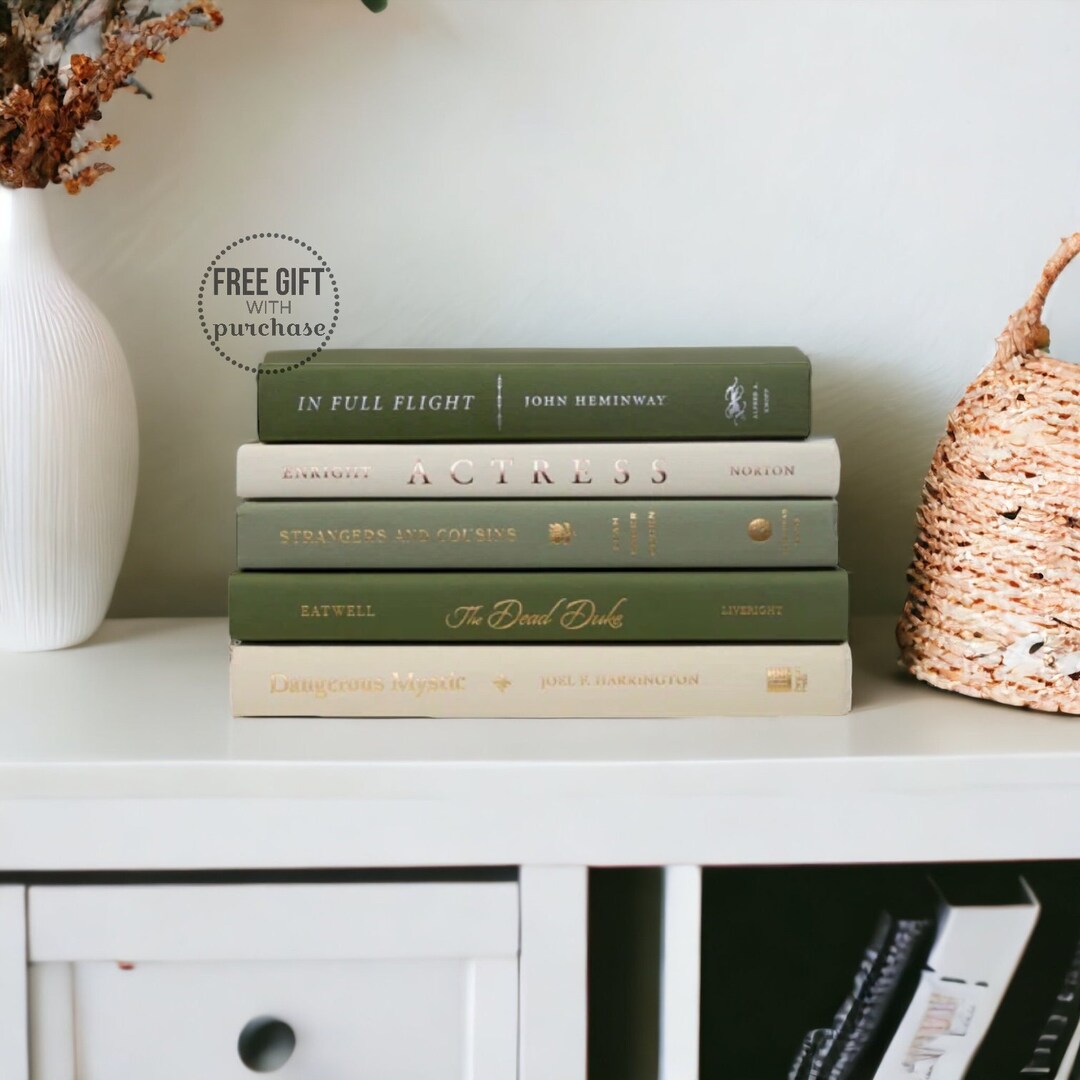 Sage Green Room Decor Sage, Army Green and Cream Staging Decor Hardback ...