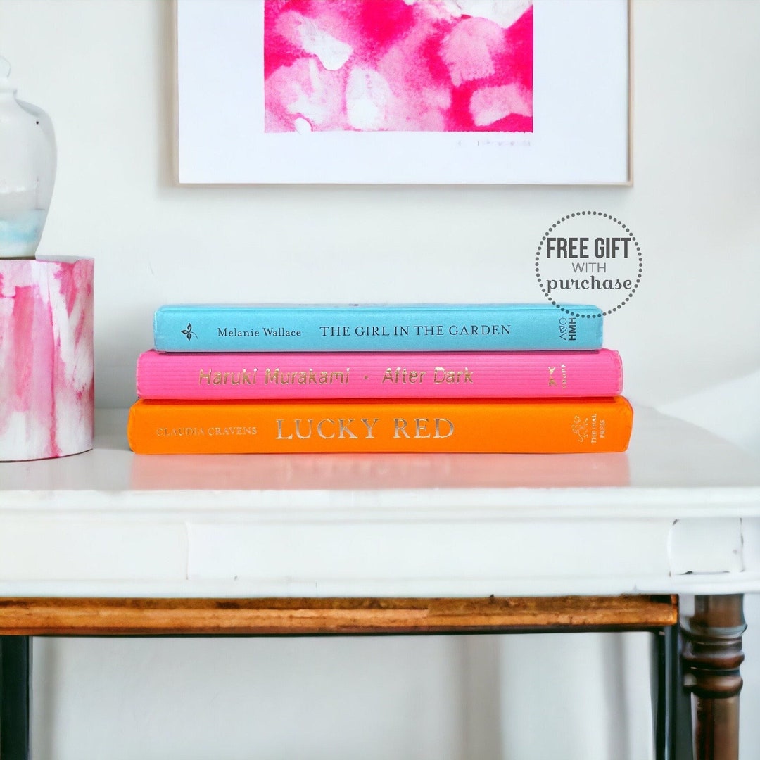 Decor Books, Teen Room Decor, Pink Girls Bedroom Accents, Colorful ...