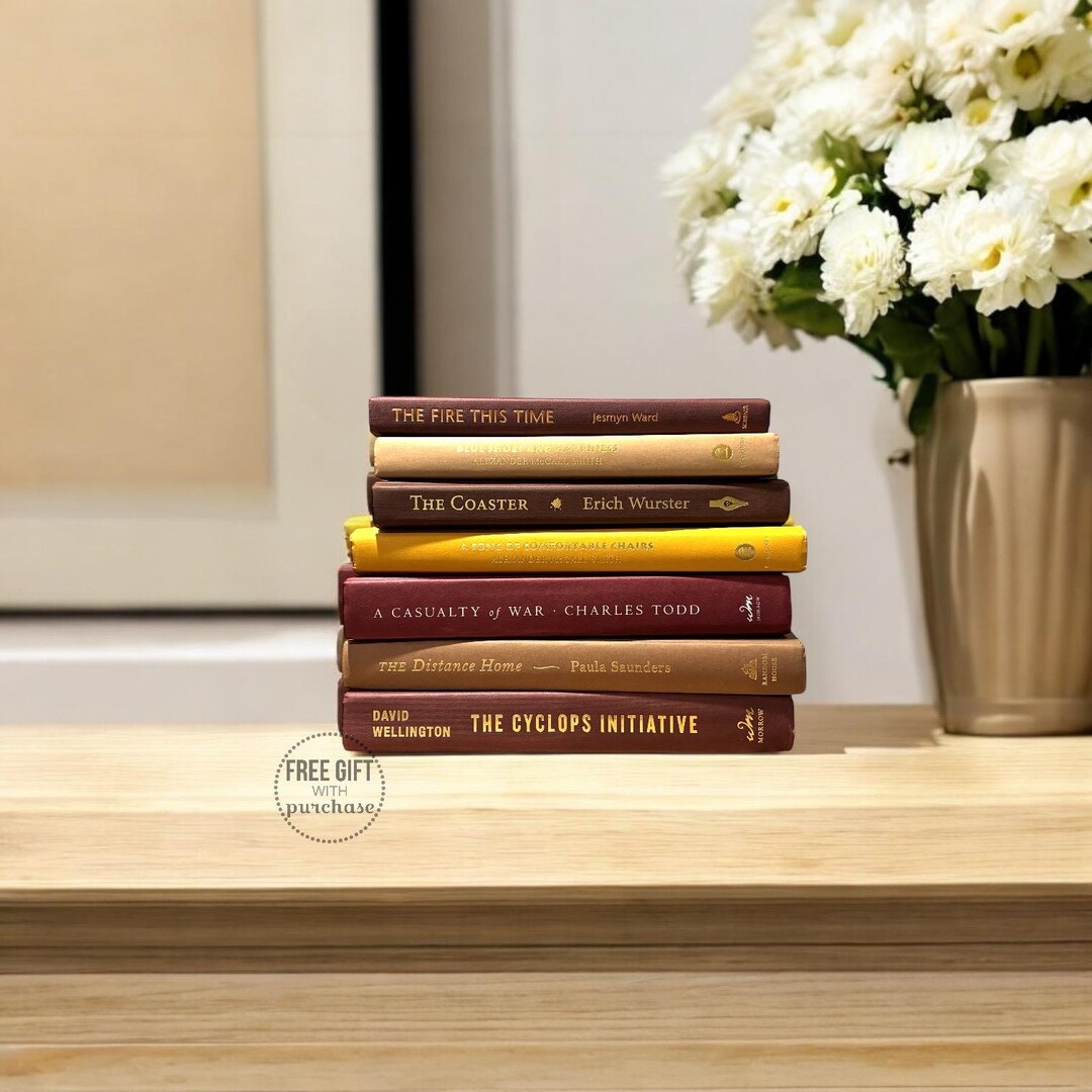 Decorative Book Stack, Coffee Table Books, Home Decor Book Set, Warm ...
