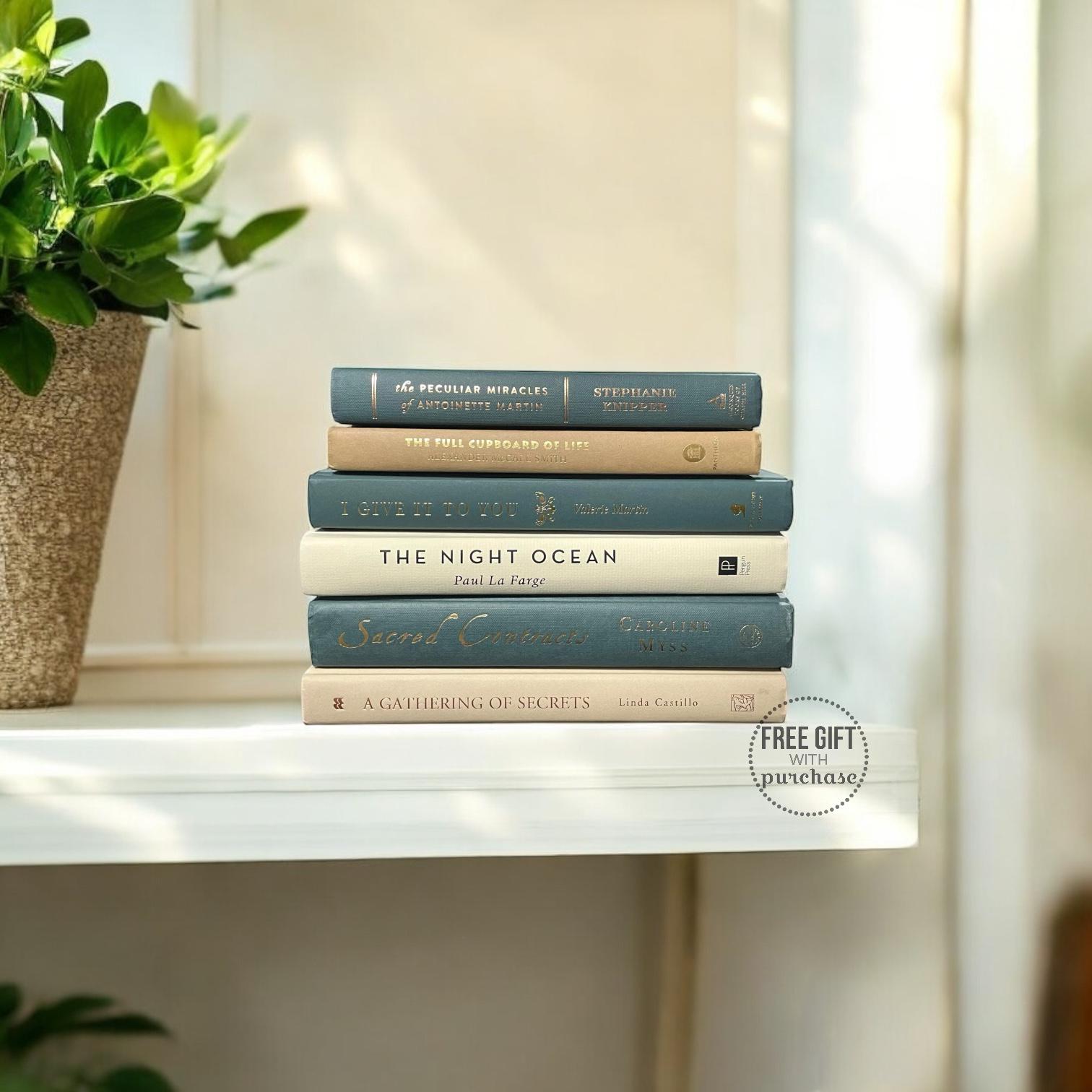 Home Decor Stack of Books - Aesthetic Books by Color - Real Hardcover ...