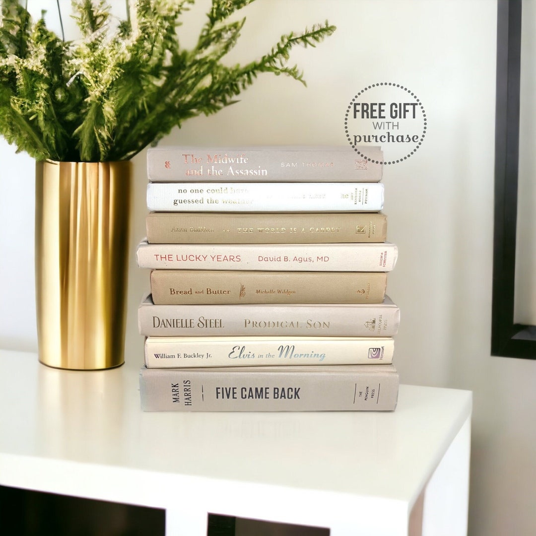 Decorative Books Set in Earth Tones - Books by Color in Neutral Color ...