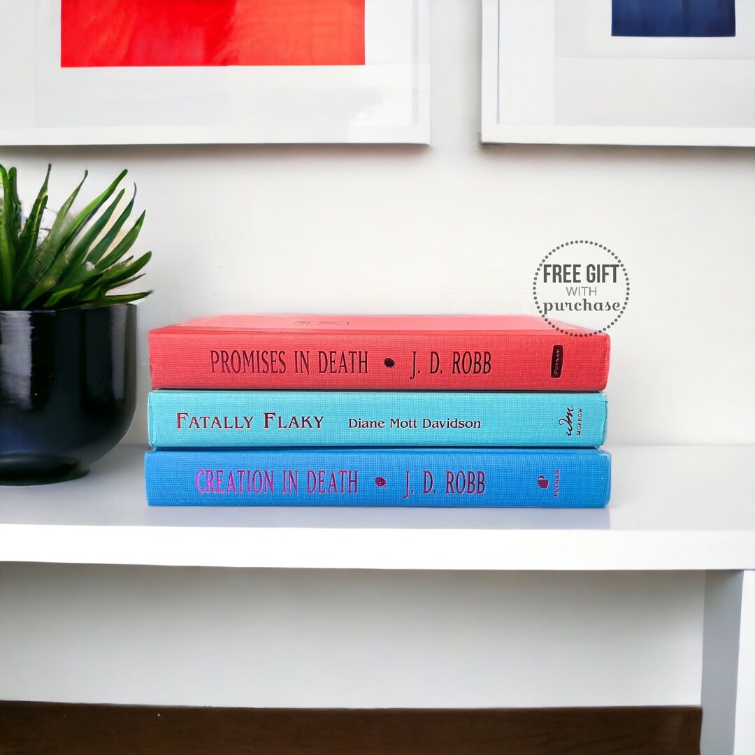 Colorful Stack of Books - Bright Colored Home Decor - Bold Eclectic ...