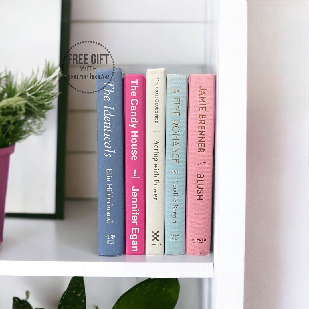 Pink and Blue Books, Nursery Decor, Home Decorating Items, Baby Girl ...