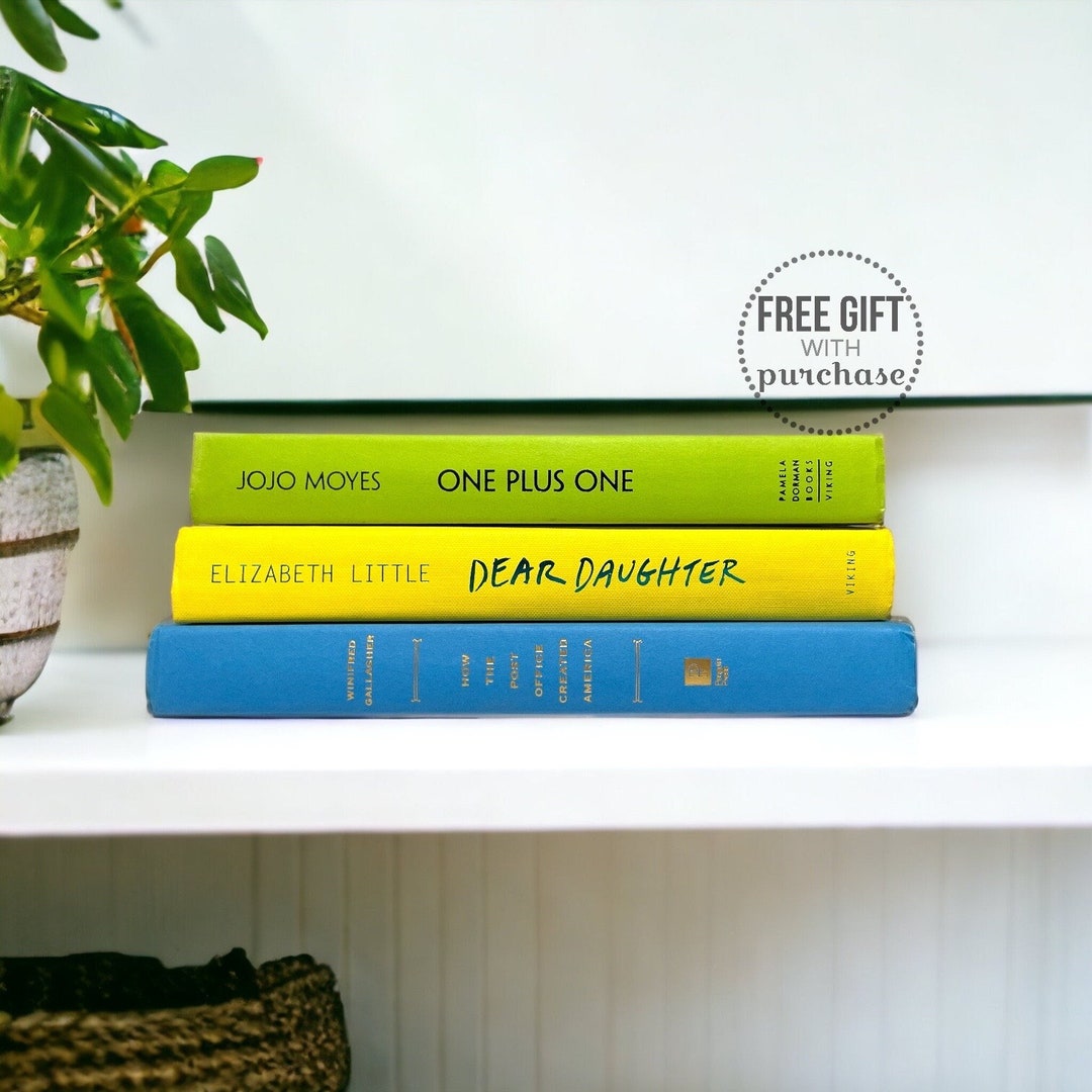 Lime Green Book Set - Neon Green Decor for Home - Home Accents - Green ...