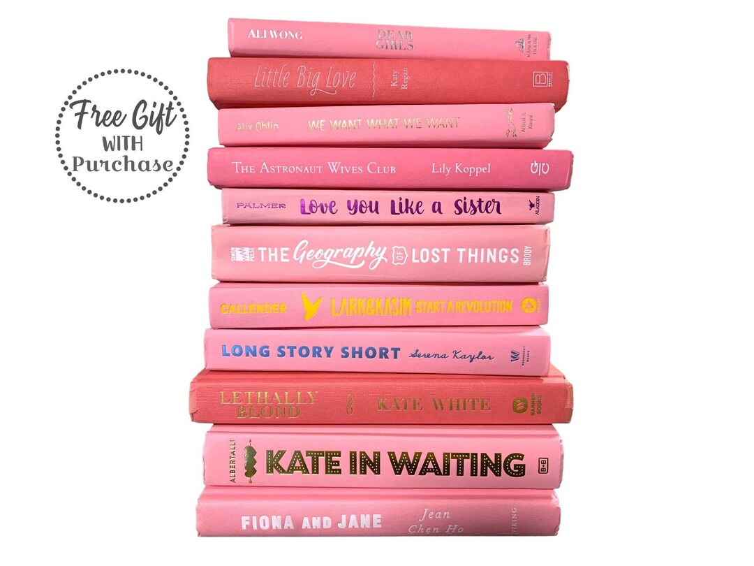 Book Stack Pink Decor for Shelves Decor for Pink Room - Etsy