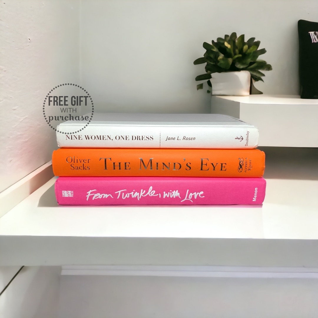 Modern Bright and Bold Books for Home Decor and Staging - Neon Pink ...