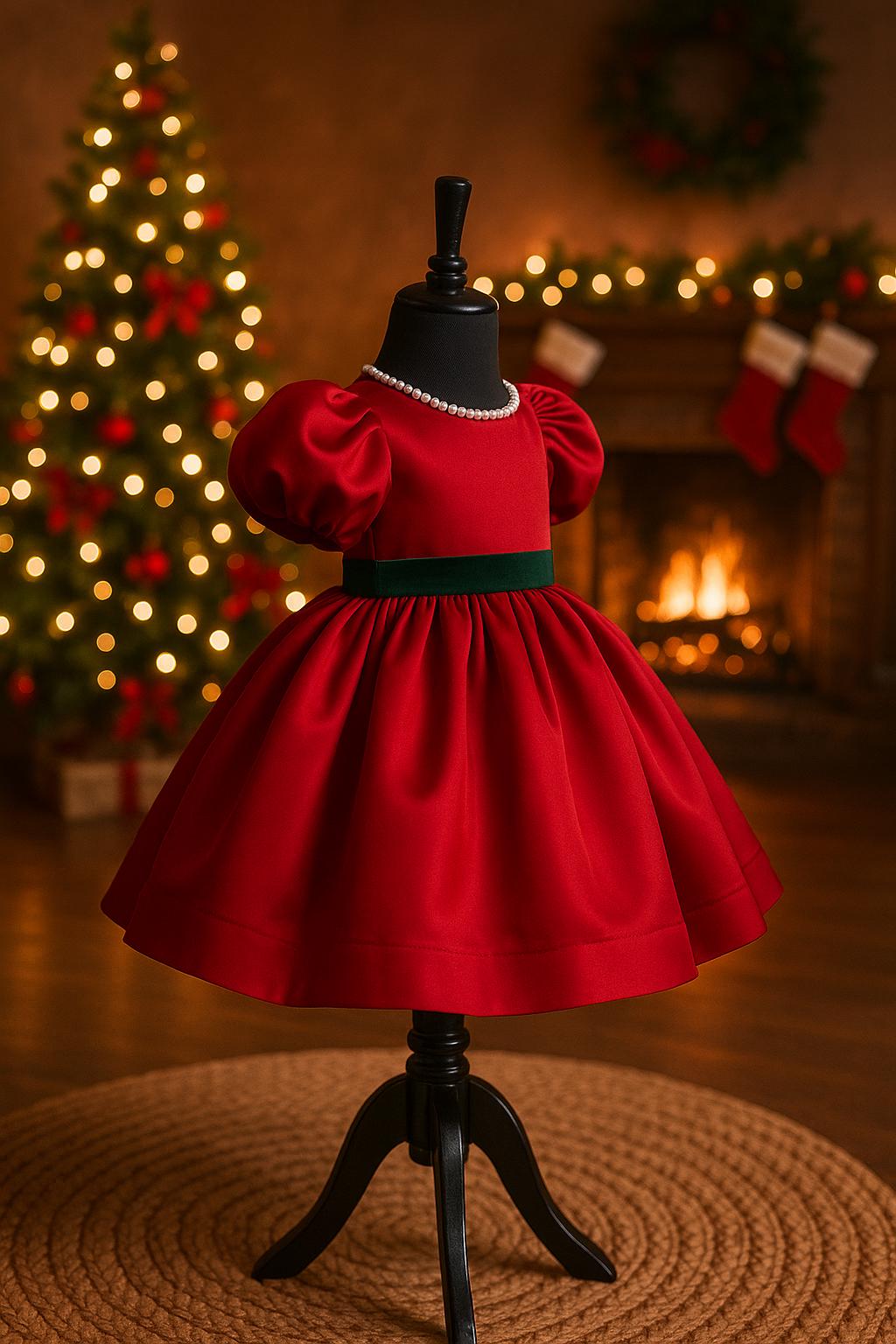 Red Christmas Dress for Girls | Holiday Party Outfit Elegant Kids Xmas ...
