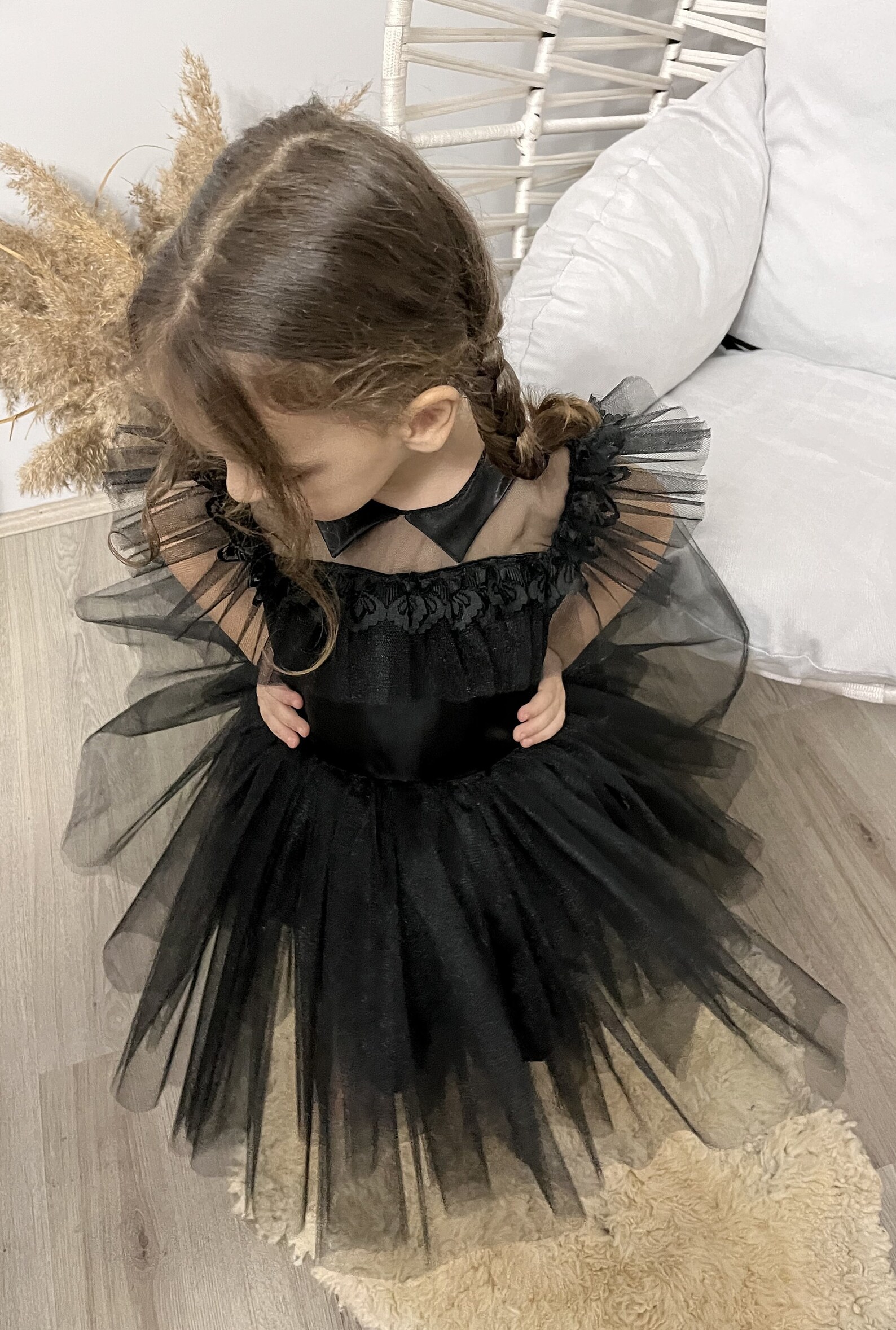 Toddler Wednesday Addams Black Costume Gothic Wednesday - Etsy