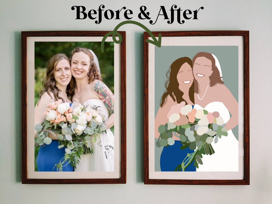 Custom Minimal Digital Portrait Custom Portrait Custom - Etsy