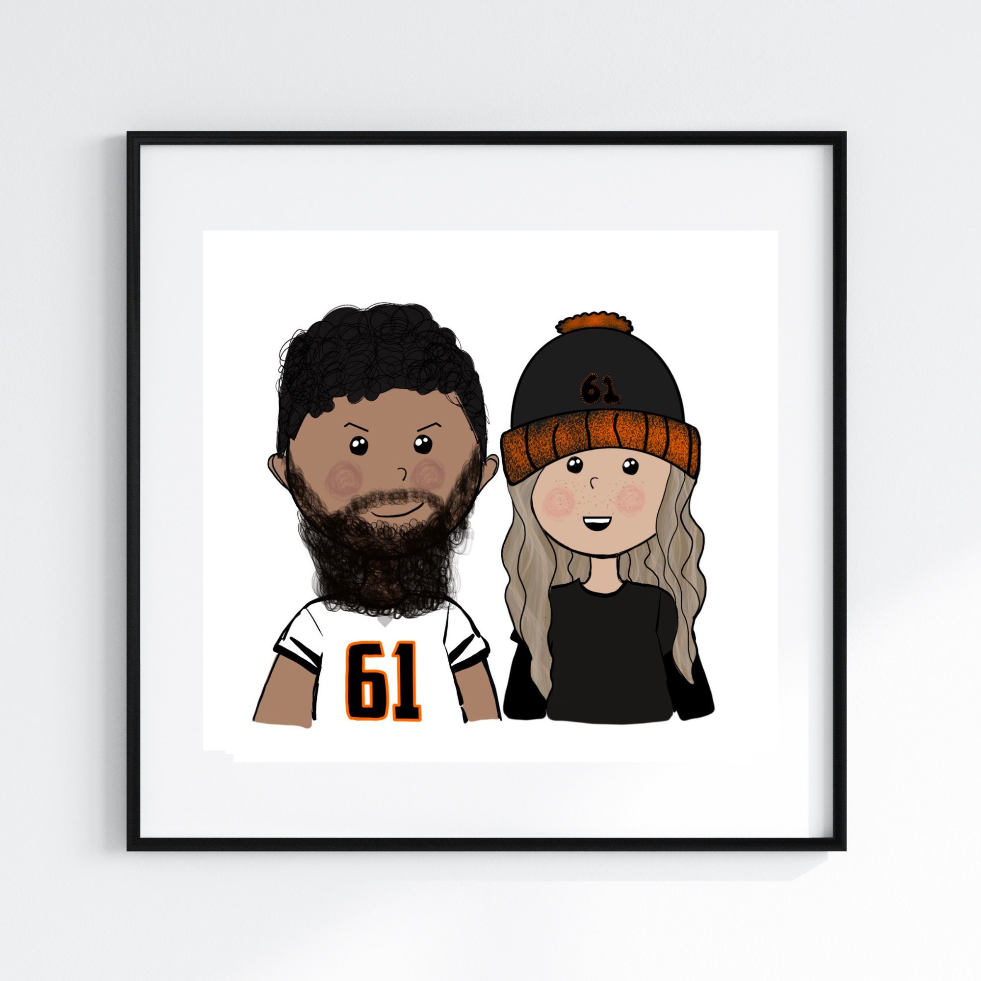 Custom Cartoon Portrait Digital Custom Portrait Kawaii Portrait Couples ...