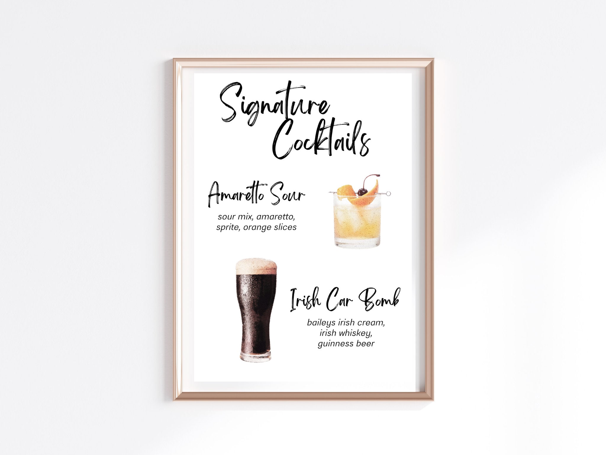 Signature Cocktail Sign Custom Drink Sign Wedding Sign - Etsy