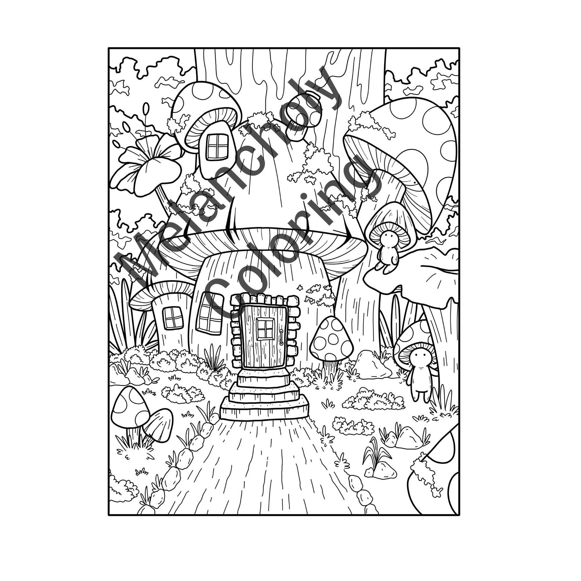 Downloadable Coloring Pages - Mushroom Coloring Pages - Fantasy ...