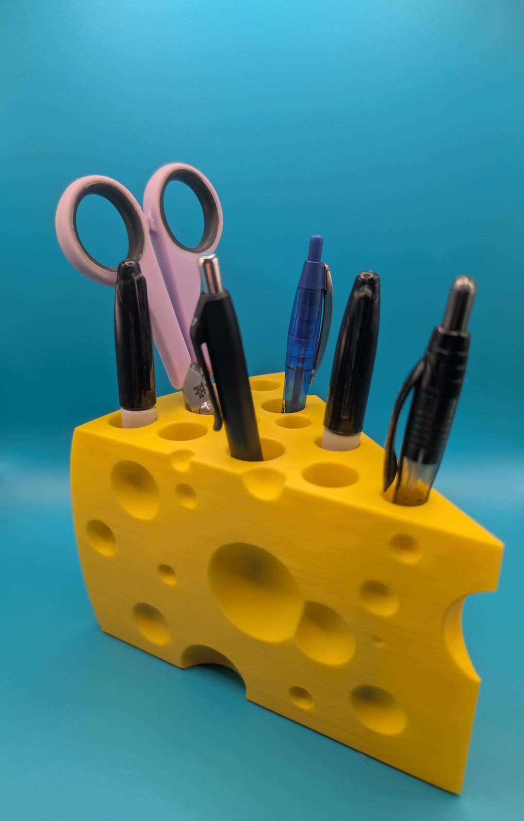 Cheese Pen Holder: Quirky Desk Organizer, Fun Gift - Etsy